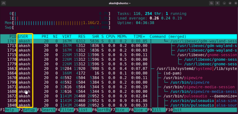 The “htop” Command in Linux [7 Practical Examples] - LinuxSimply