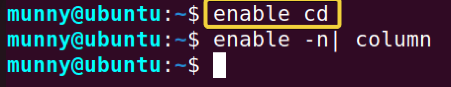 The “enable” Command in Linux [6 Practical Examples]
