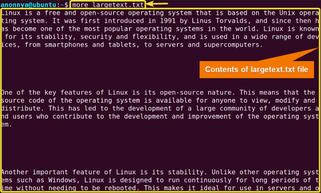 The “more” Command in Linux [10 Practical Examples]